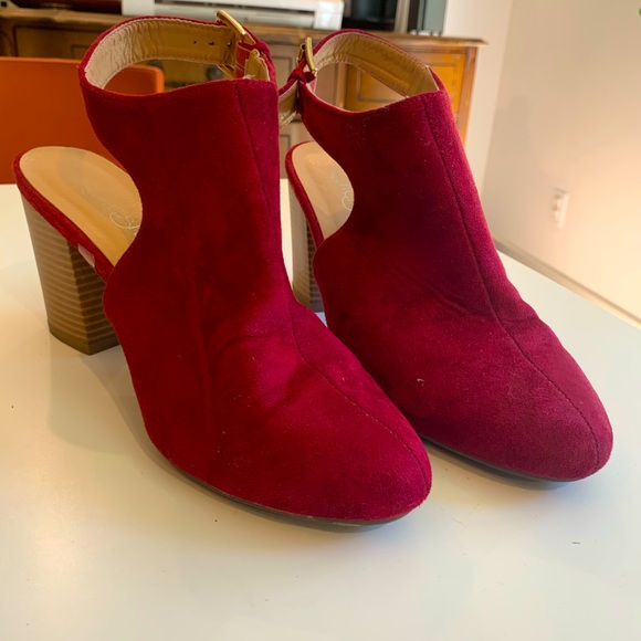 Refresh | Shoes | Refresh Slingback Heels In Raspberry Suede | Poshmark